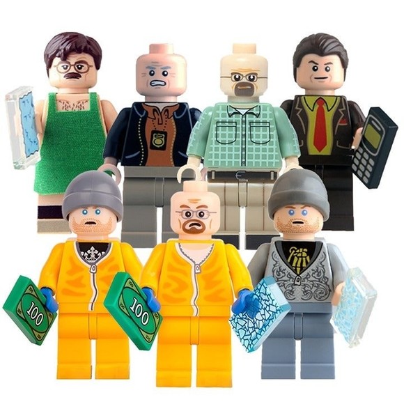 Toys | Breaking Bad 7 Minifigure Set Custom Minifigures Figure Walter ...